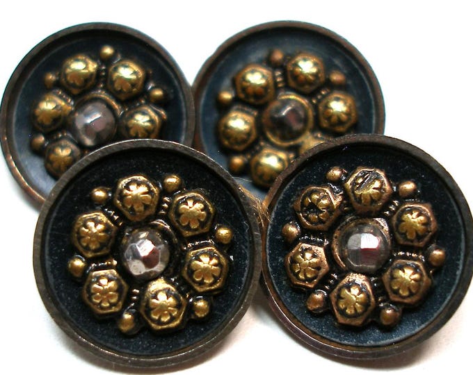 1800s Antique Cut Steel BUTTONS. 1/2" Victorian Steel Cups. 19th ...
