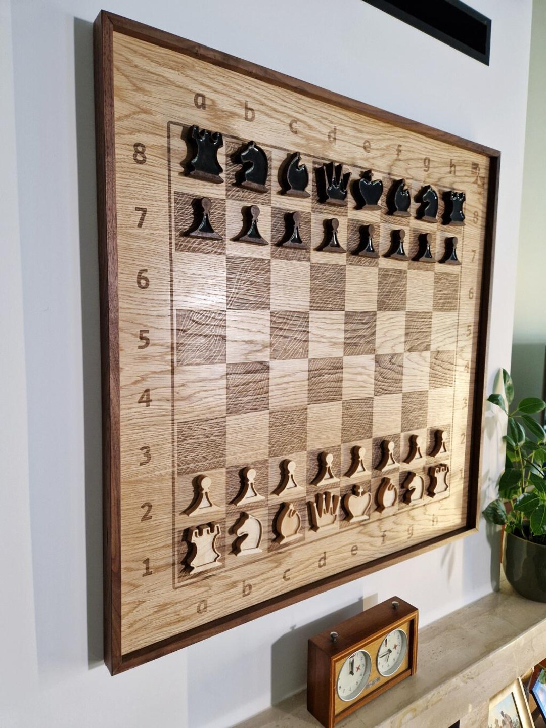 Large CHESSBOARD Vertical Chess. Professional Chess Set to Hang on the ...