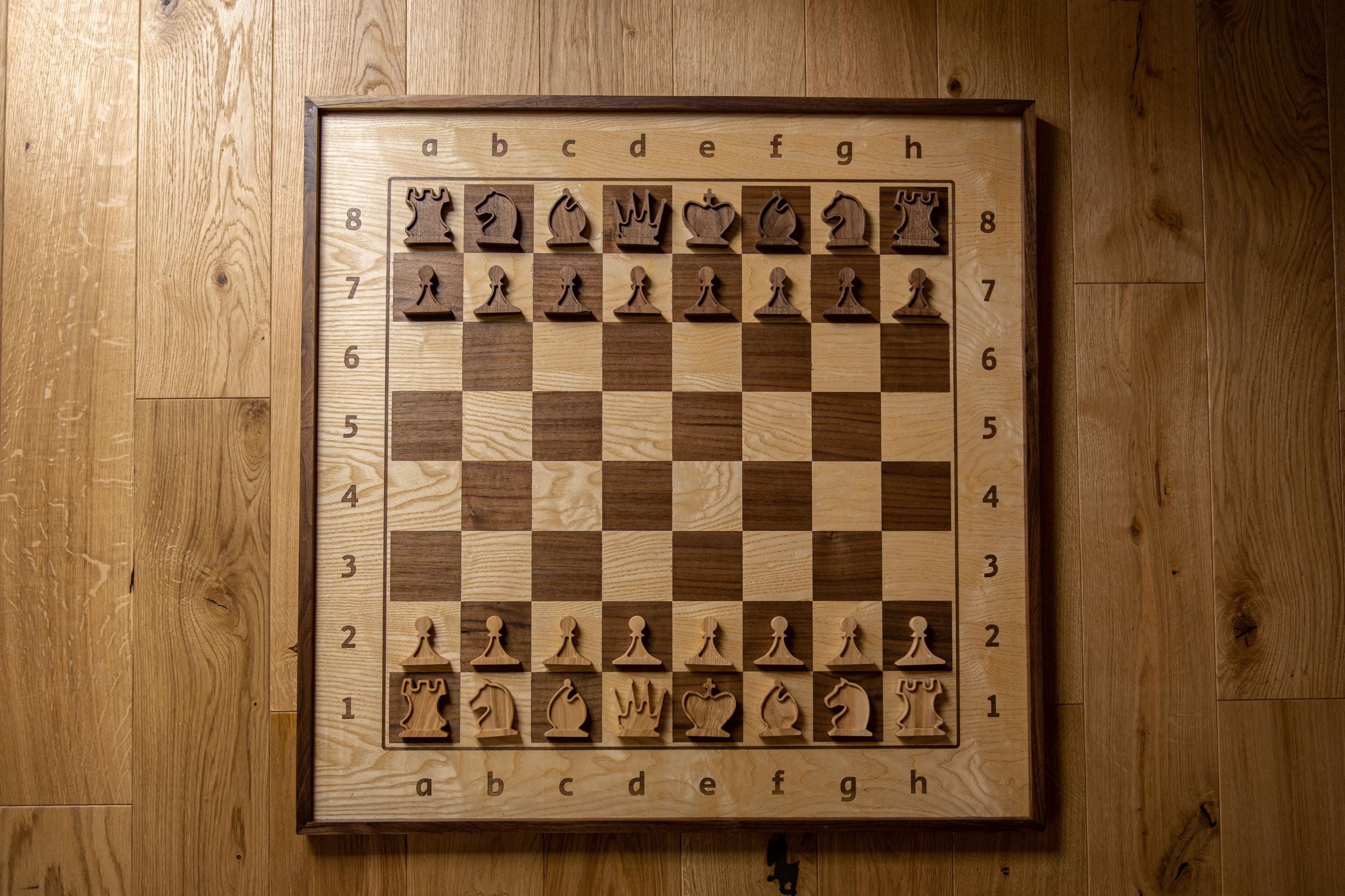 Artistic Vertical Chess Set, Chessboard, Art Design, Handcraft and Wood ...