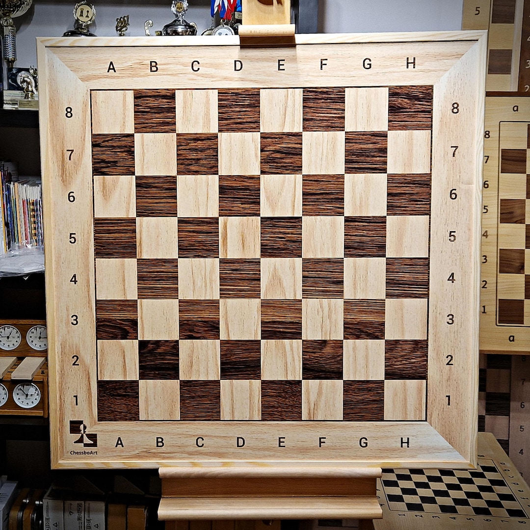 Professional Chess Set- Vertical. Large Wall-mounted Magnetic Demo ...