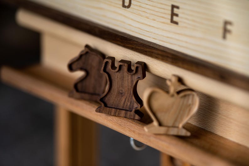 Vertical Chess, Wood and Design With 264 Magnets Clasical ash Wood ...