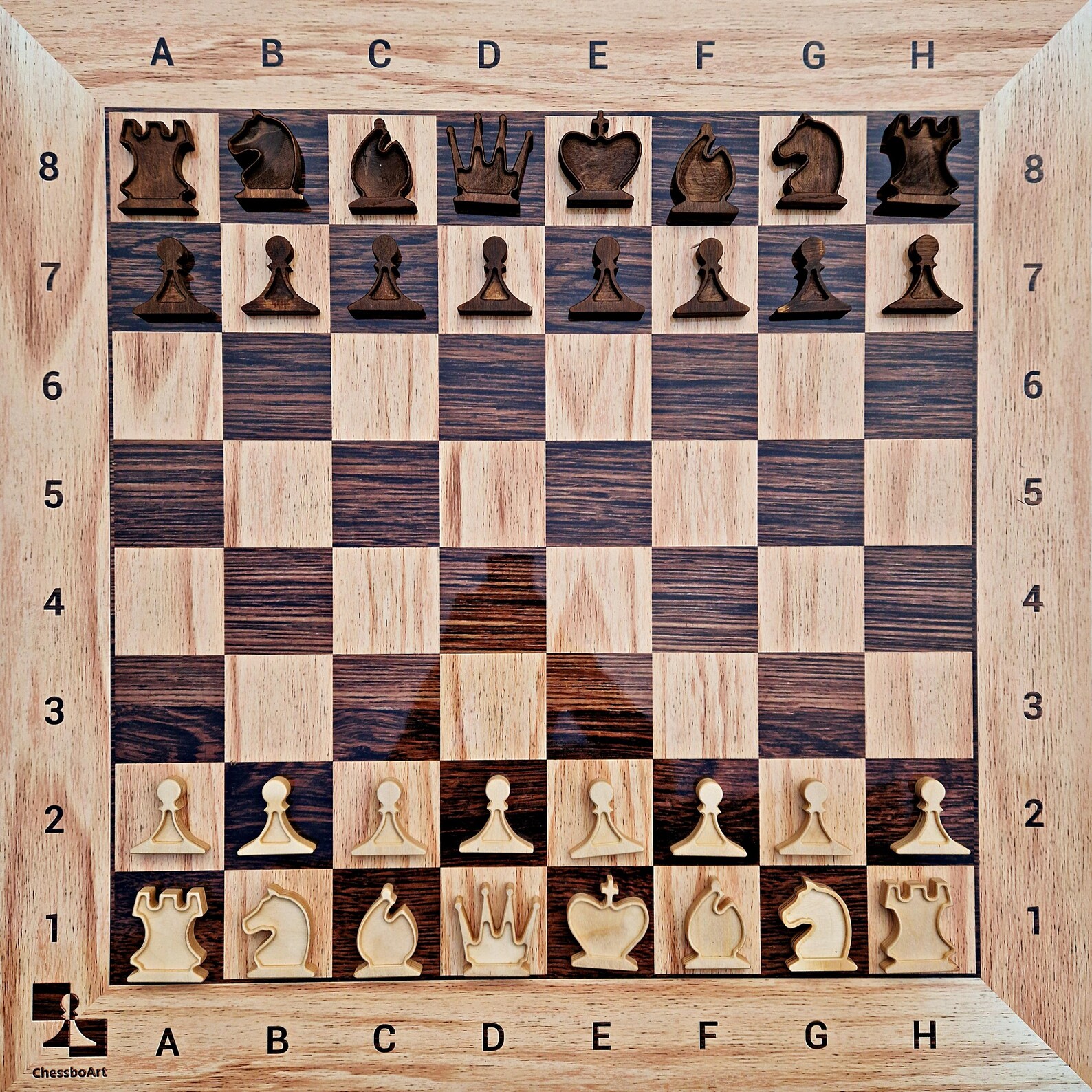 Professional Chess Set- Vertical. Large Wall-mounted Magnetic Demo ...