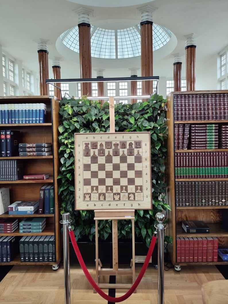 Artistic Vertical Chess Set, Chessboard, Art Design, Handcraft and Wood ...