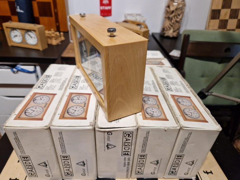 Vintage Wooden Mechanical Chess Clocks - Ruhla Garde, Very Good ...