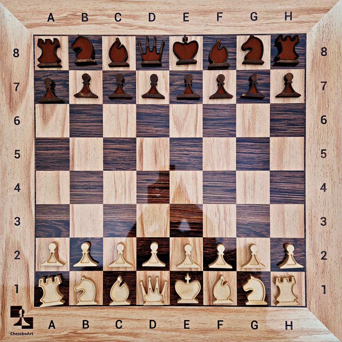 Professional Chess Set- Vertical. Large Wall-mounted Magnetic Demo ...