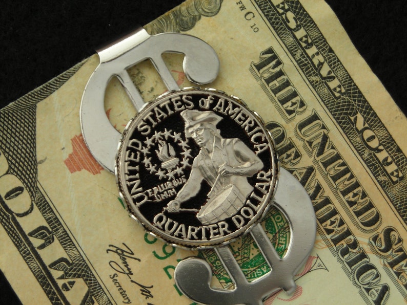 Bicenntennial Quarter Money Clip Reverse - Etsy