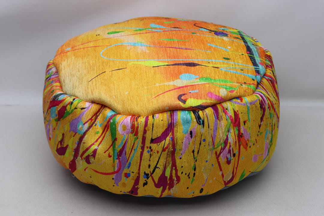 Bohemian Design Round Pouf, Handmade Poufs, Garden Decor Beanbag ...