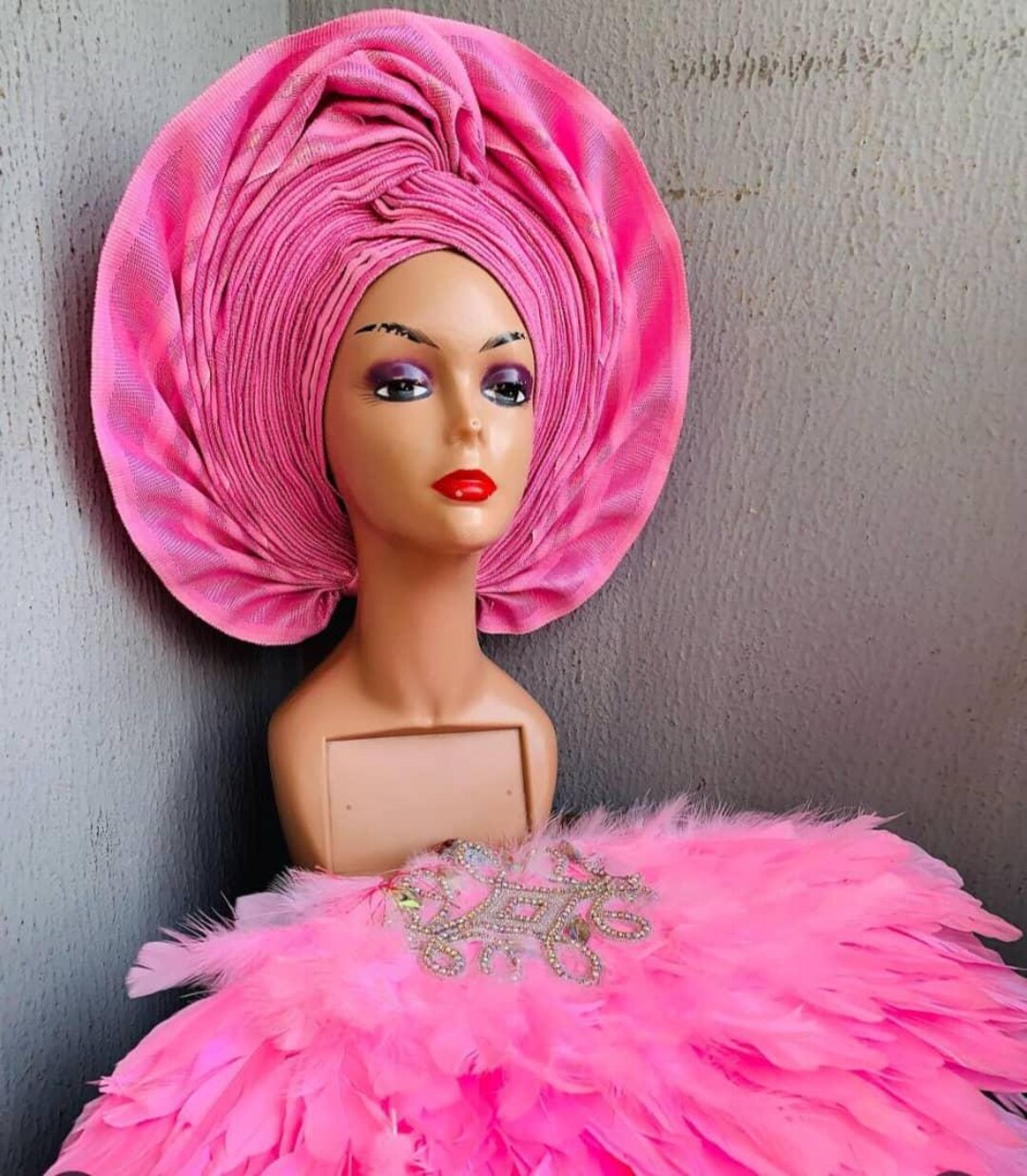 African Autogele, African Bridal Autogele, African Wedding Gele ...