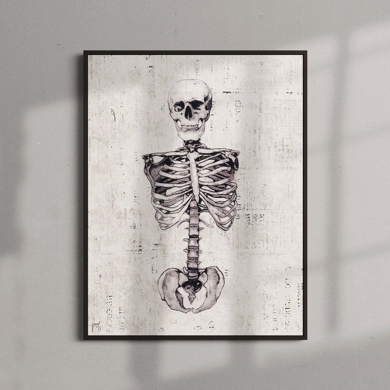 Skeleton Poster - Etsy