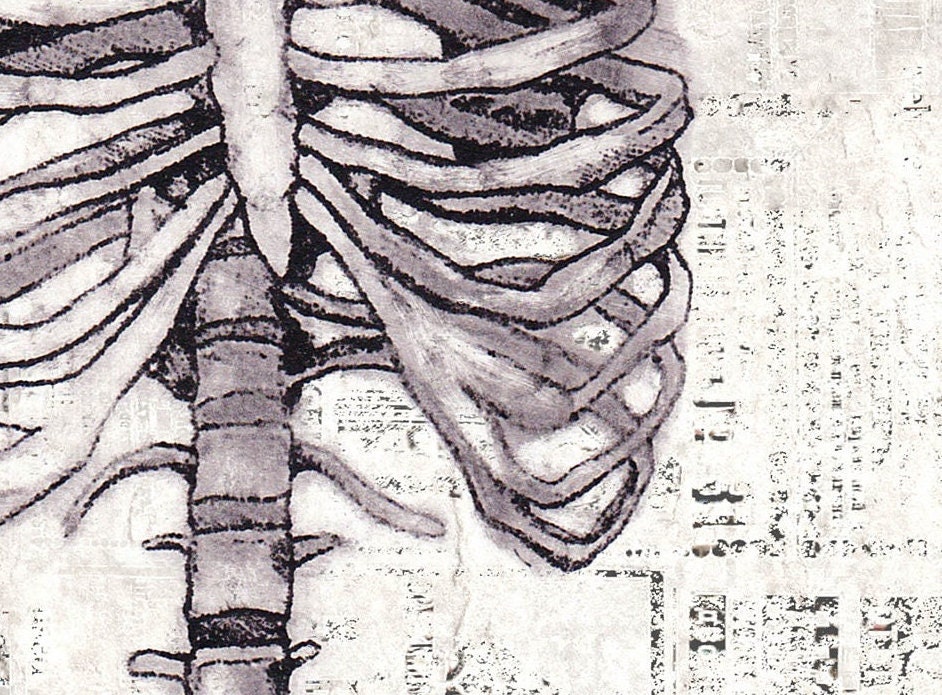 Skeleton Art Print, Skeleton Poster, Anatomical Skeleton, Gothic Art ...