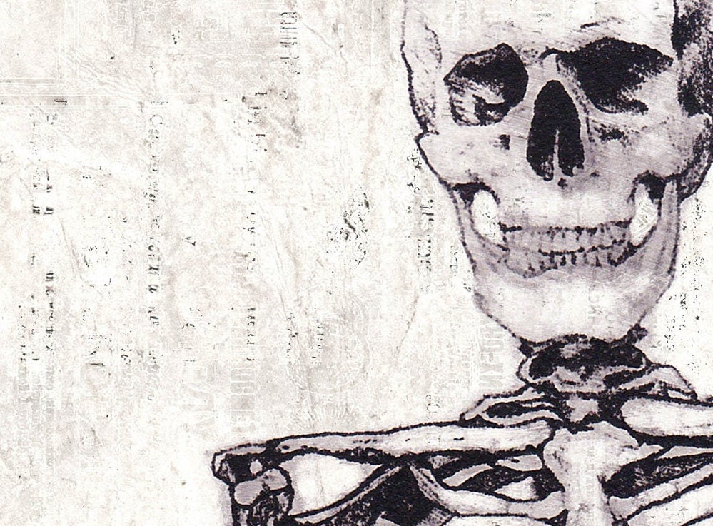 Skeleton Art Print, Skeleton Poster, Anatomical Skeleton, Gothic Art ...