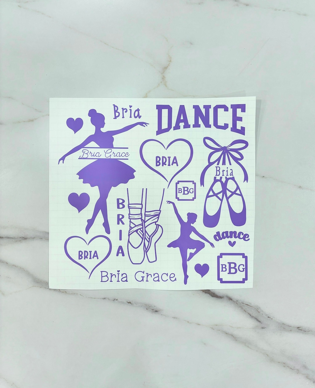 Dance Decal Sheet, Girls Name Stickers, Vinyl Dance Sheet, Name Sticker ...