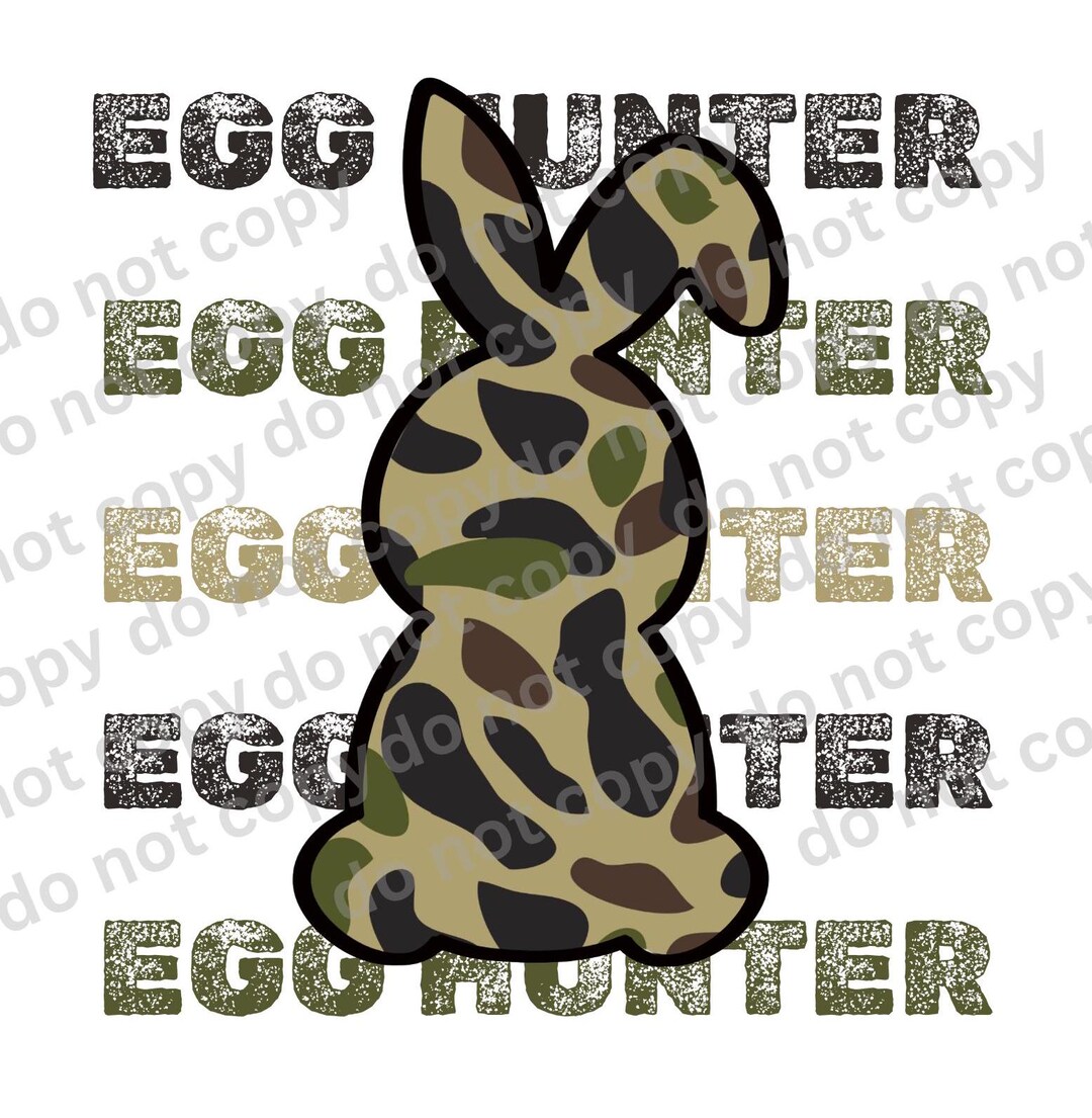 Camo Bunny Easter Egg Hunter PNG, Camouflage Design (digital PNG File ...