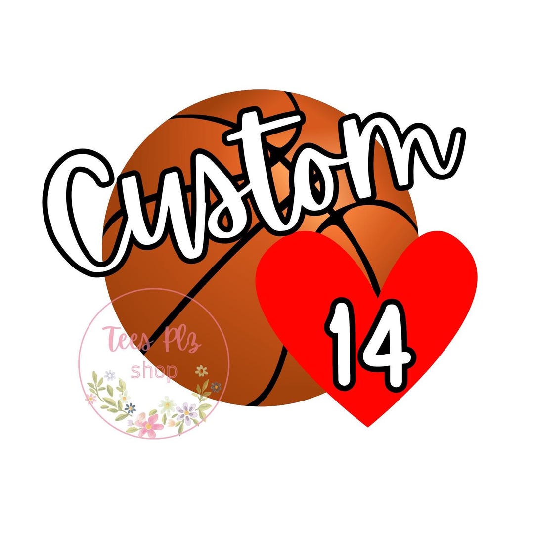 Custom Basketball Team PNG, Personalized Player Name & Number (digital ...