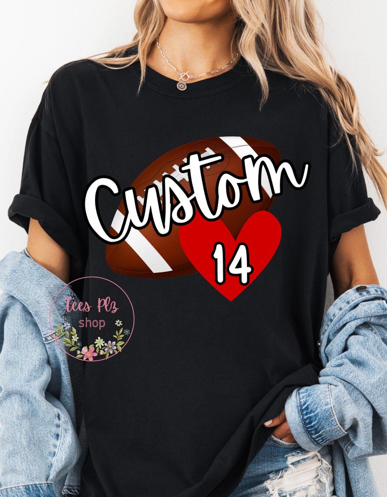 Custom Football Team Name PNG, Personalized Player Number (digital ...