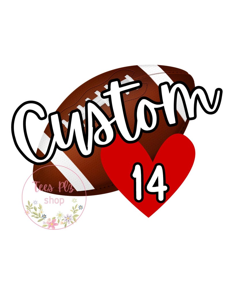 Custom Football Team Name PNG, Personalized Player Number (digital ...