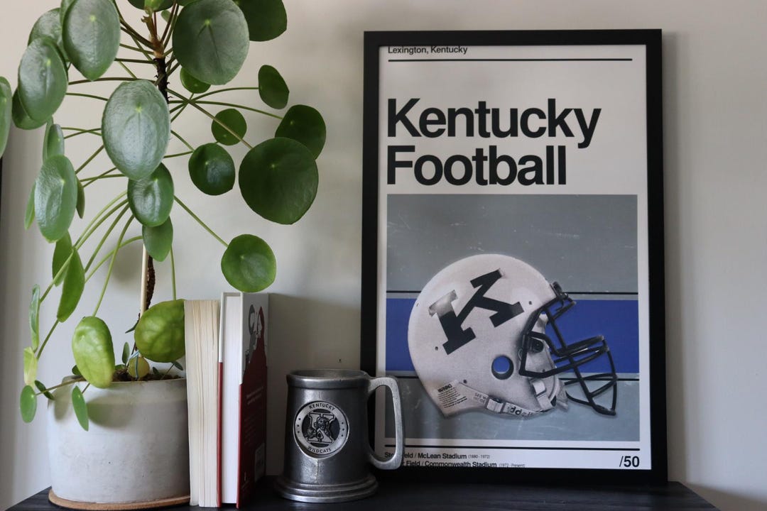 University of Kentucky Football 11x17 Print Vintage Power K Helmet Design - Etsy