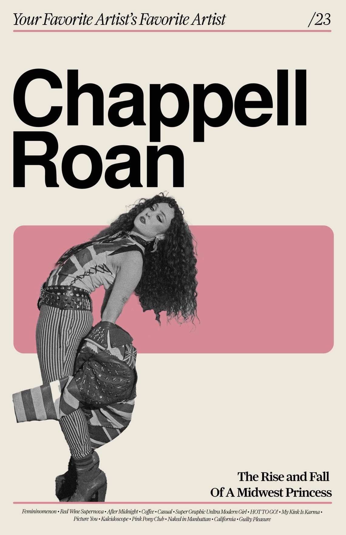 Chappell Roan 11x17 Minimalist Print the Rise and Fall of A Midwest ...