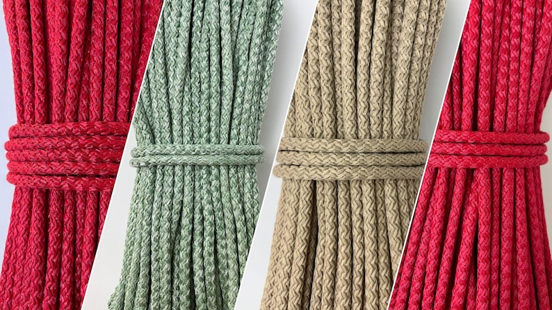 6-7 Mm Polyester Rope 45-50 Meters 1 KG Braided Polyester Rope for ...