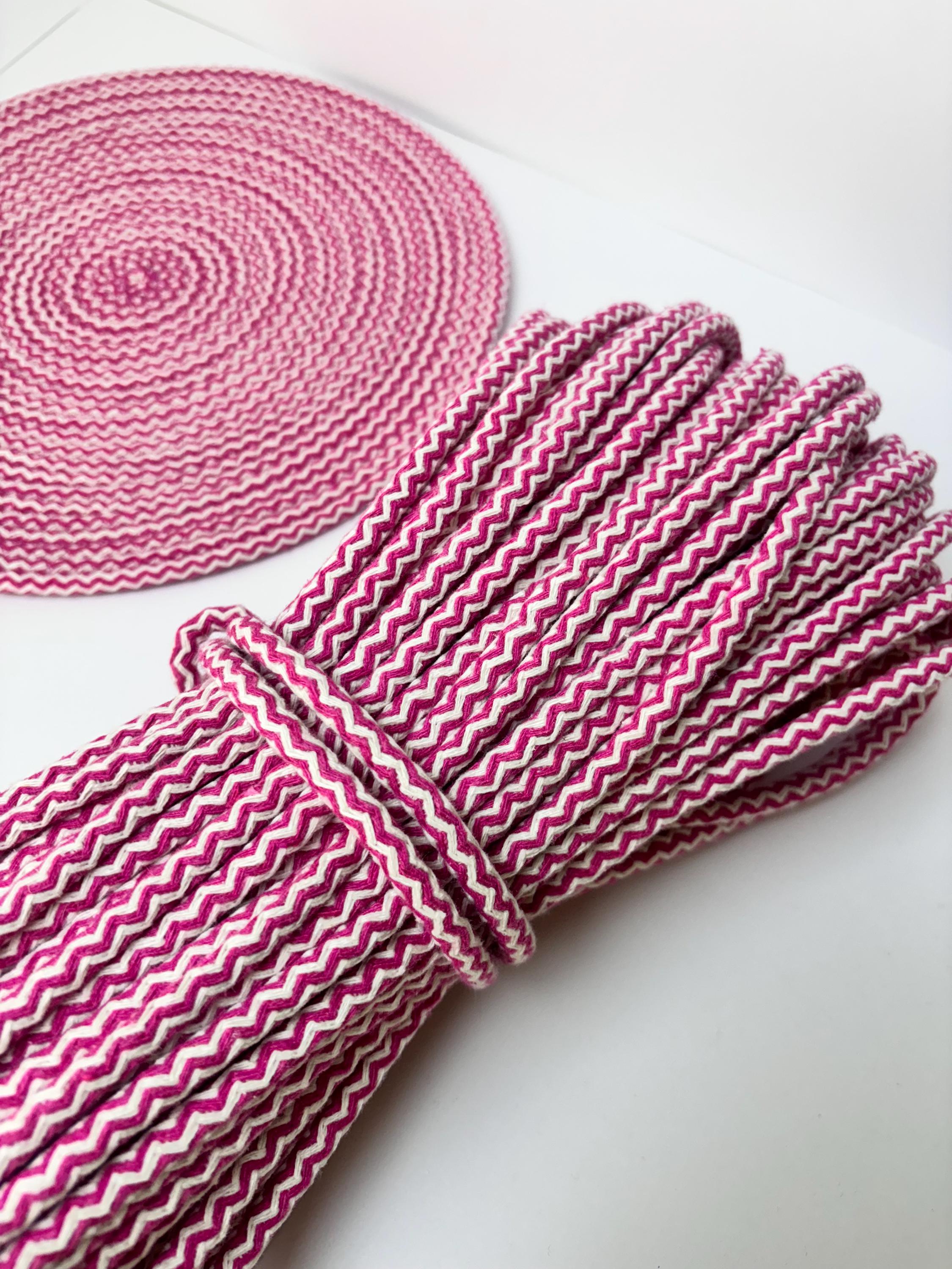 6-7 Mm Cord Rope 45-50 Meters 1 KG Braided Cotton Rope for Sewing ...
