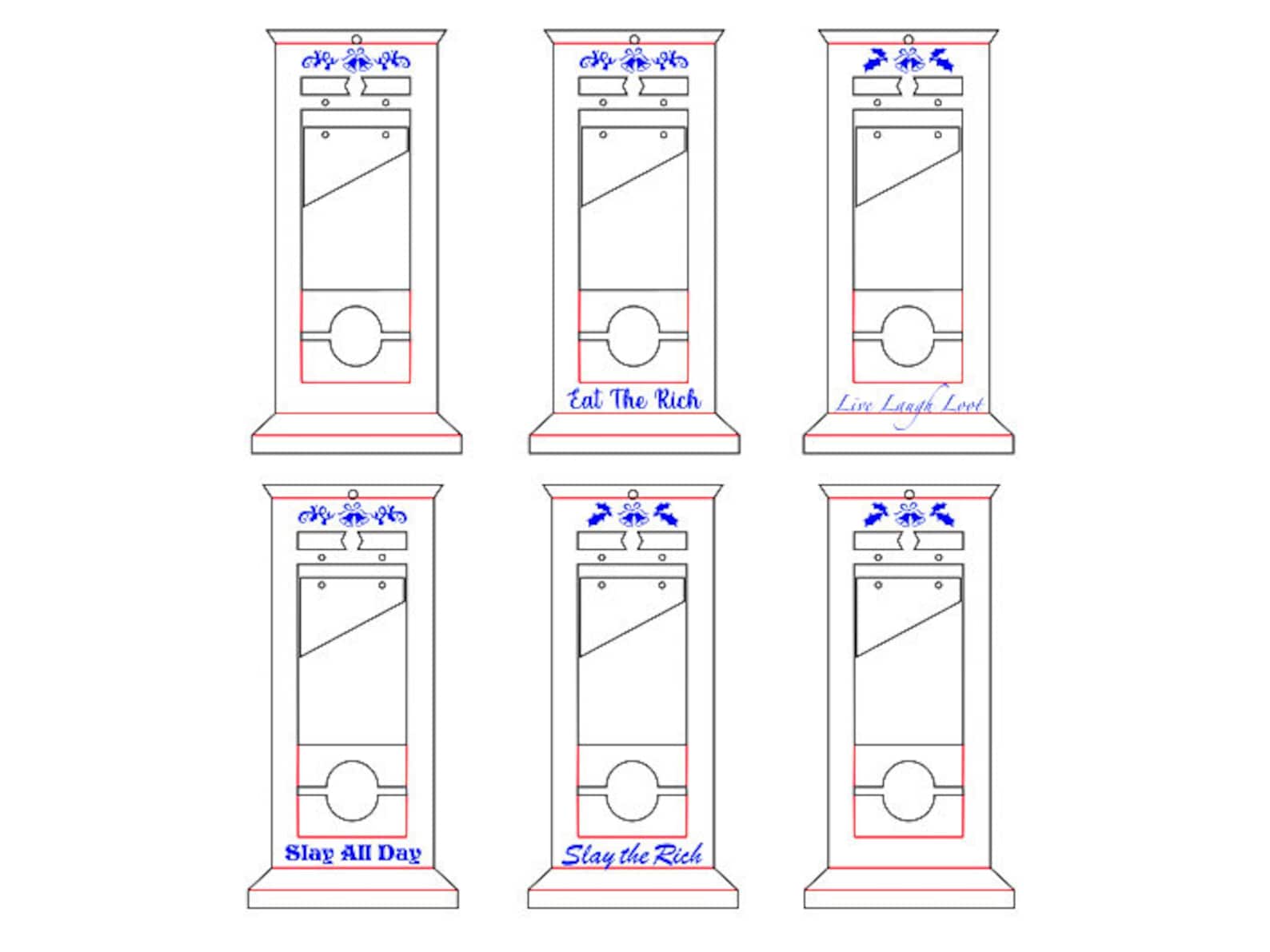Guillotine Ornament SVG File Download Eat the Rich Christmas Goth ...