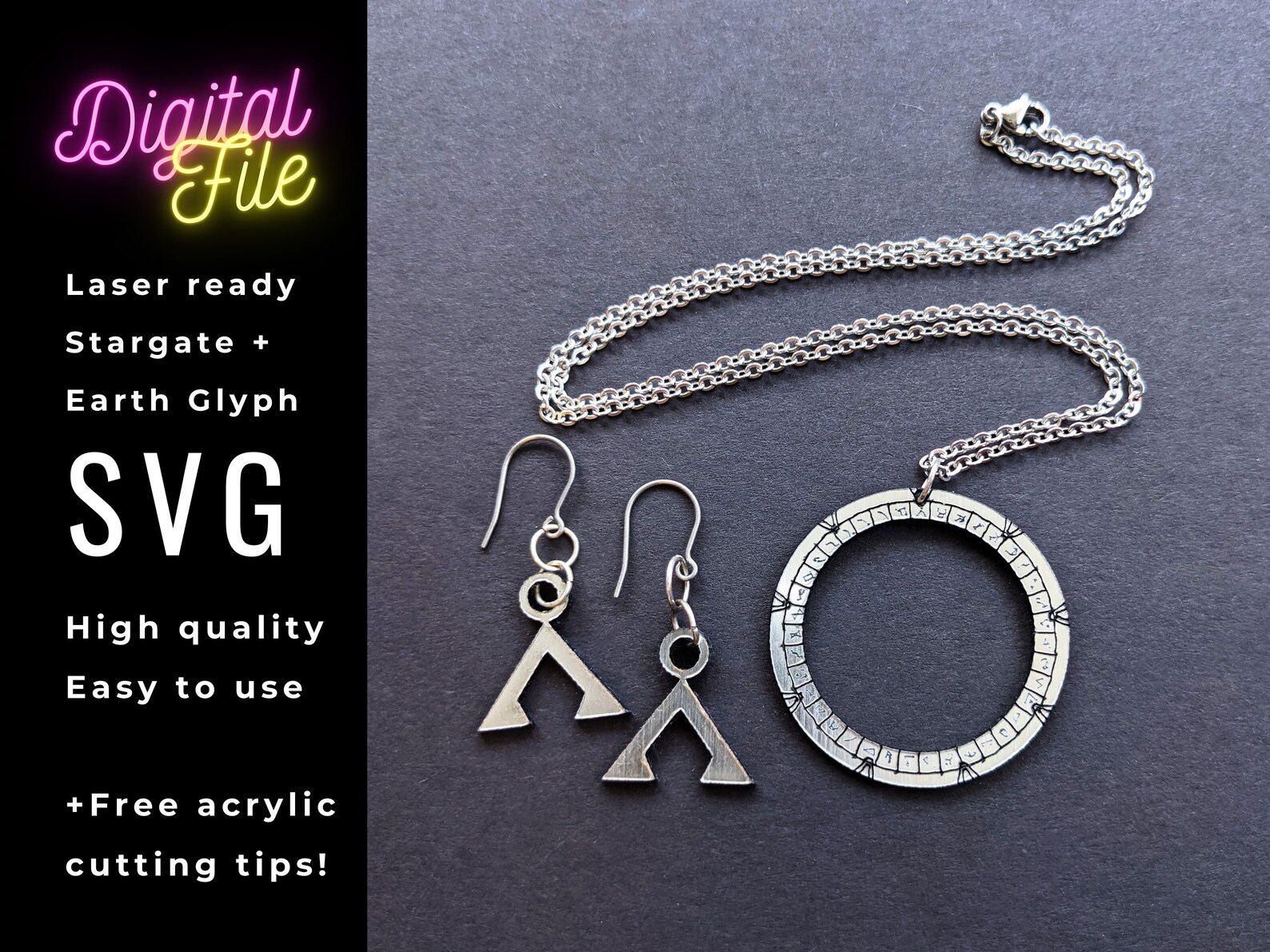Stargate SVG Lasercut Digital File Glowforge Laser Cut - Etsy