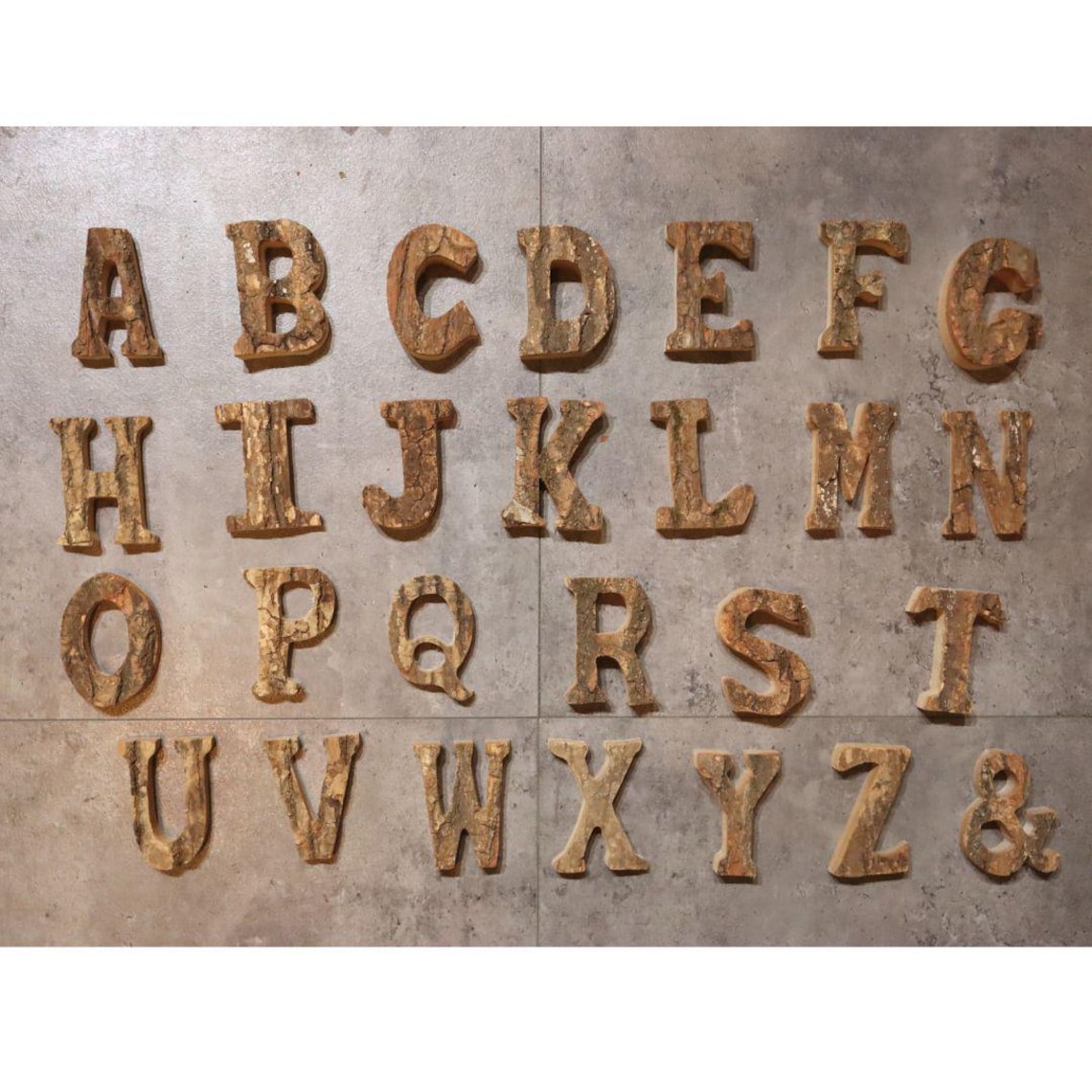 Rustic Wooden Letters Alphabet and Numbers, Wood Wall Hanging or Free ...