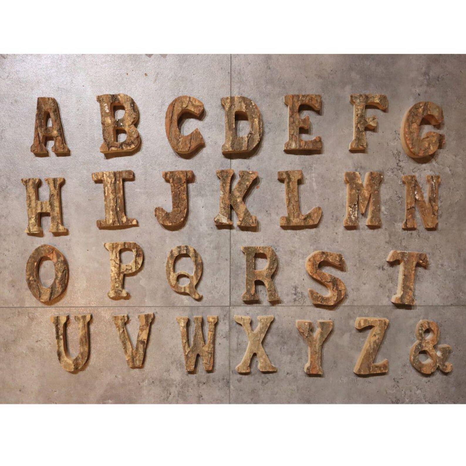 Rustic Wooden Letters Alphabet and Numbers, Wood Wall Hanging or Free ...