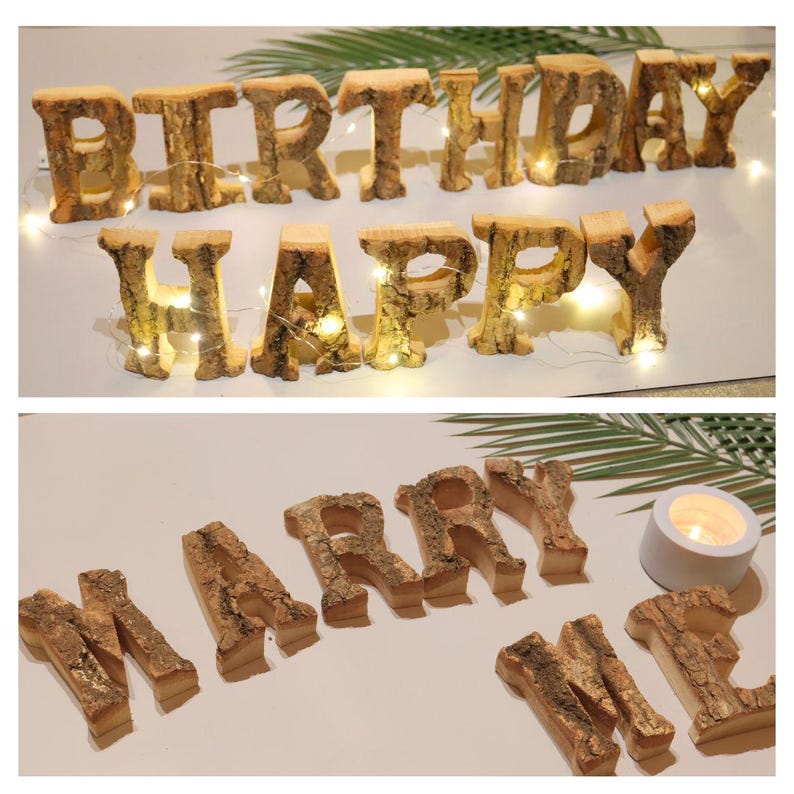 Rustic Wooden Letters Alphabet and Numbers, Wood Wall Hanging or Free ...