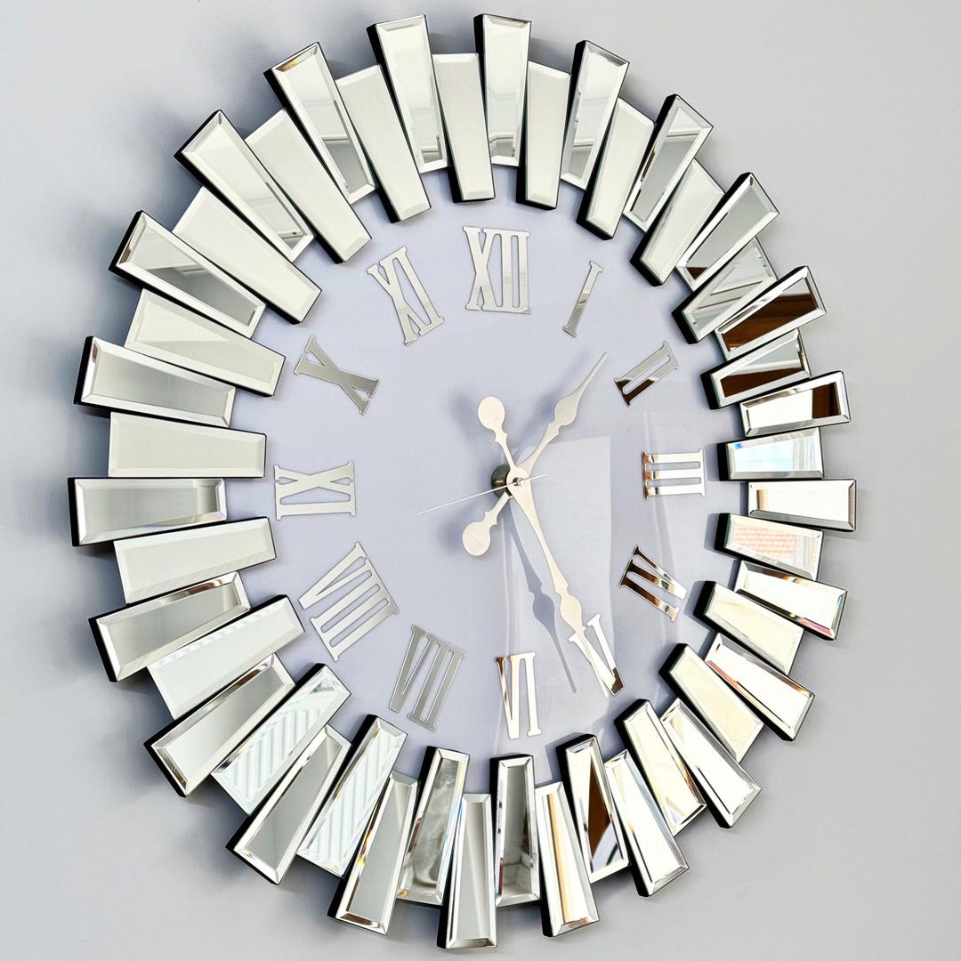 Minimalist Decor Wall Clock, Gift Clock for Luxury and New Home, Mirror ...