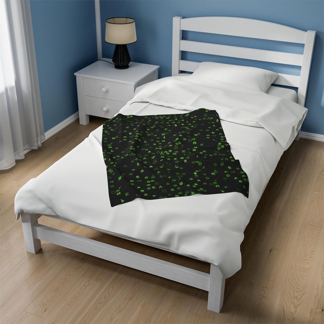 Fallout Map Inspired Velveteen Plush Blanket, Gamer Gift - Etsy