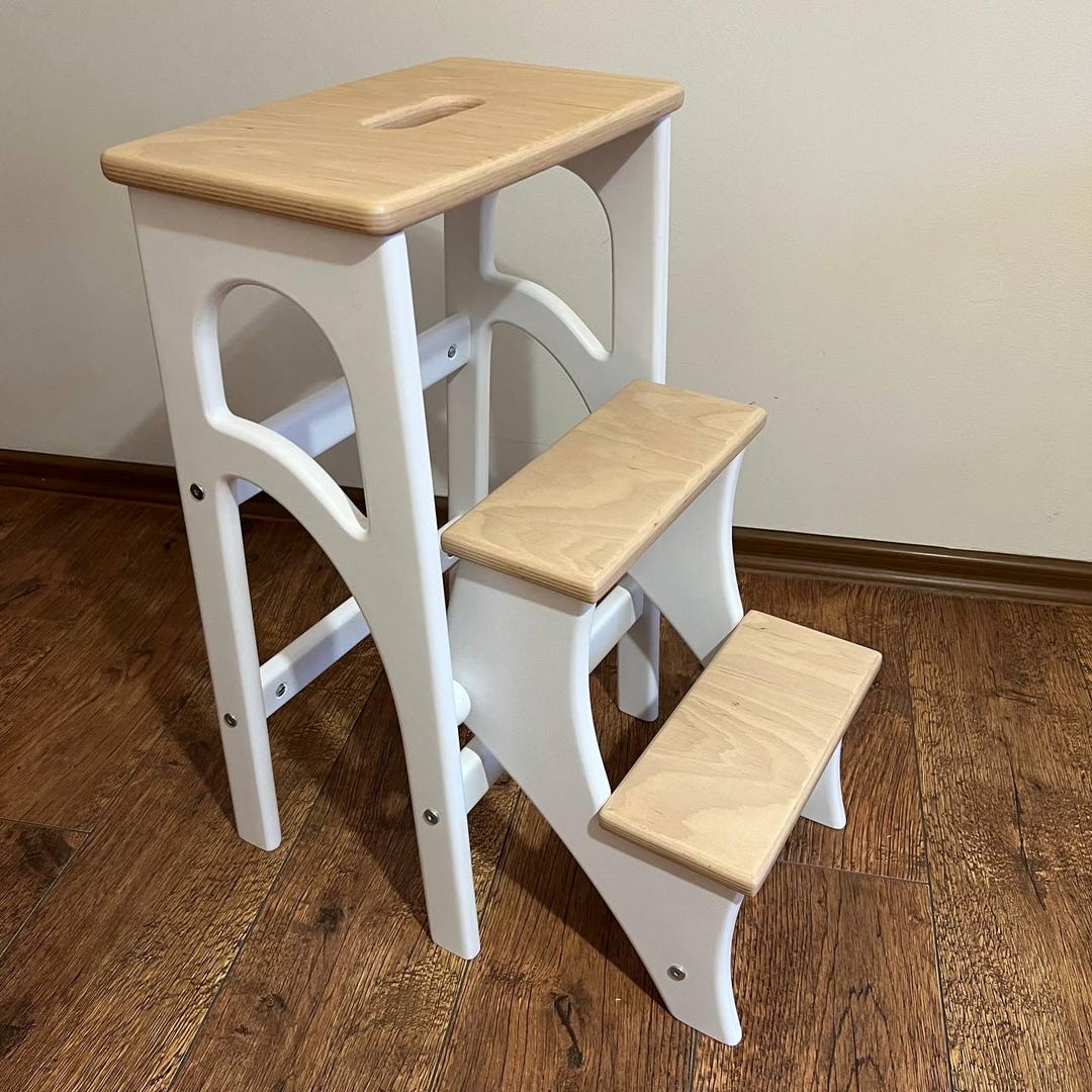 Stepladder, Foot Stool Green, Stool Ladder, Kitchen Step Stool, Wooden ...