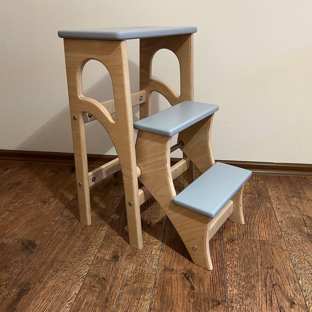 Step Stool, Stepladder, Foot Stool, Foldable Stool Ladder, Kitchen Step ...