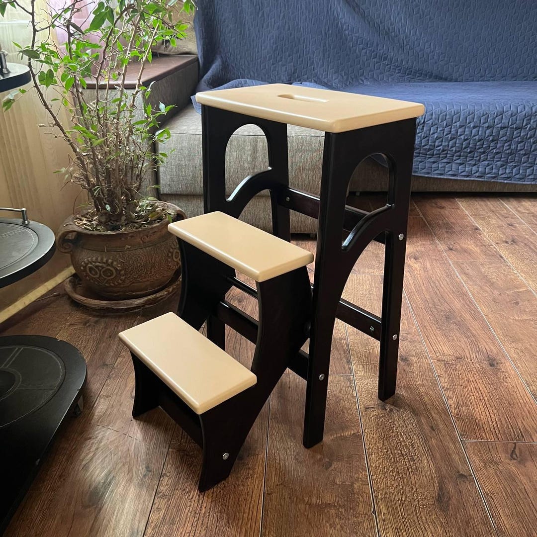 Stepladder, Wenge Stepstool, Oak Ladder, Kitchen Step Ladder, Foot ...