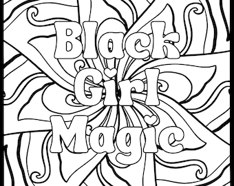 Black Girl Magic Coloring Pages - Etsy