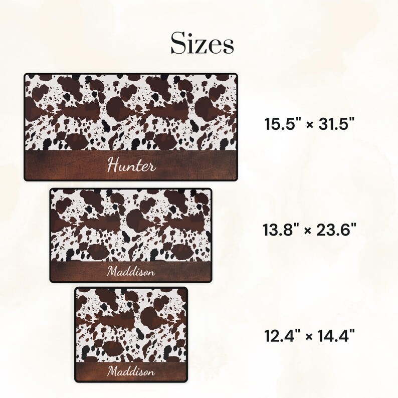 Custom Cow Print Desk Mat, Personalized Animal Print Desk Pad, Unique ...