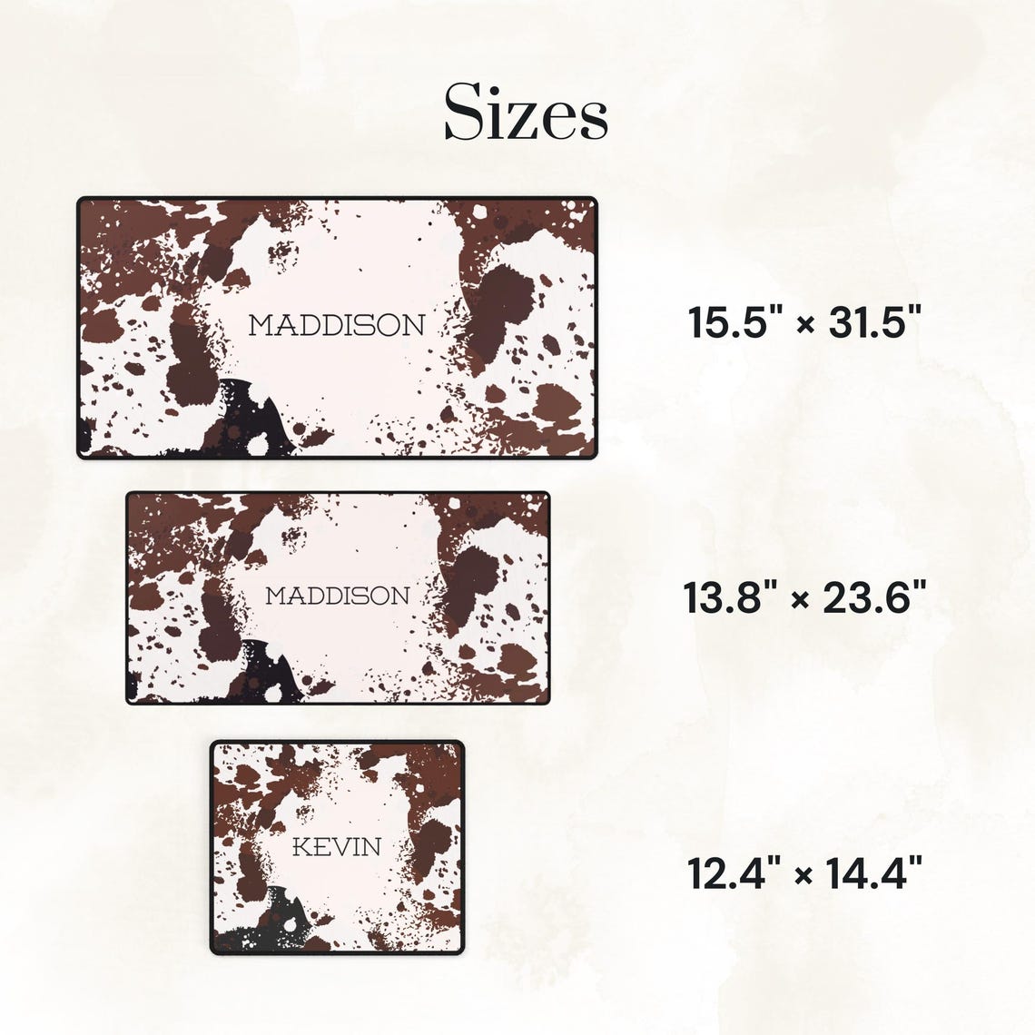 Custom Cow Print Desk Mat, Personalized Animal Print Desk Pad, Unique ...