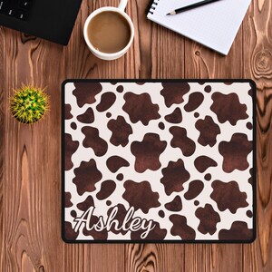 Custom Cow Print Desk Mat: Personalized Desk Pad - Etsy