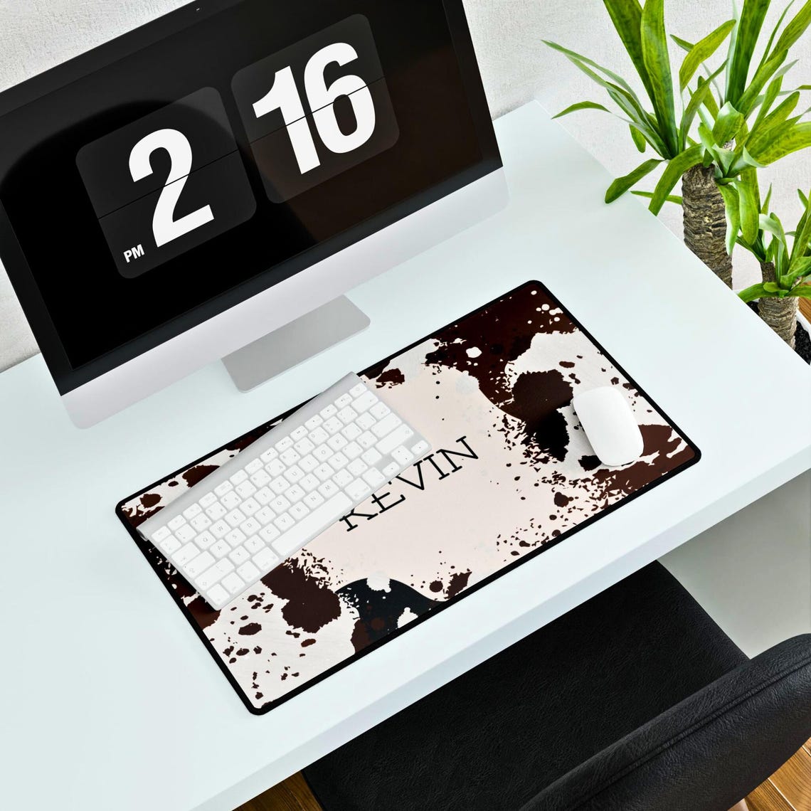 Custom Cow Print Desk Mat: Personalized Animal Desk Pad - Etsy