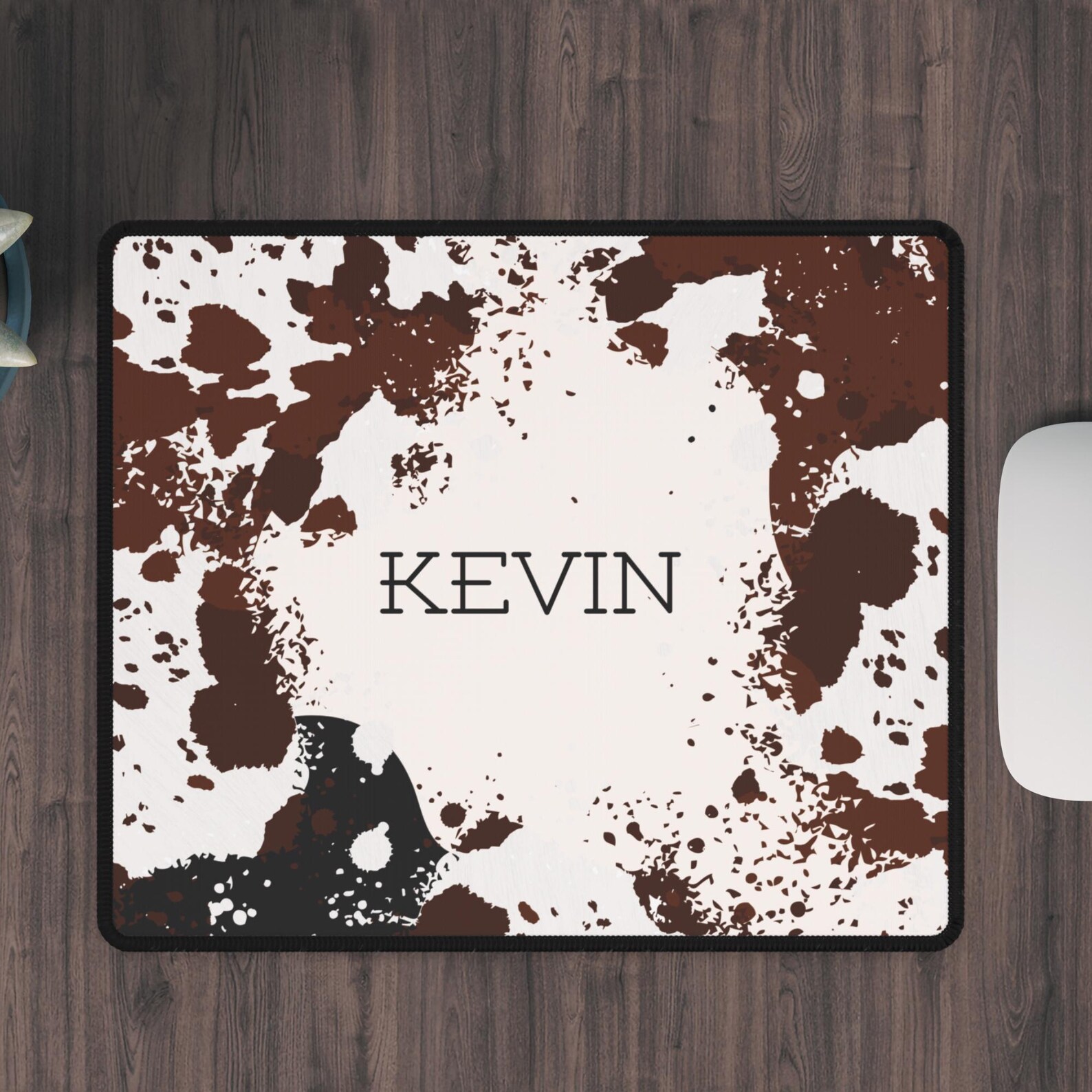 Custom Cow Print Desk Mat, Personalized Animal Print Desk Pad, Unique ...