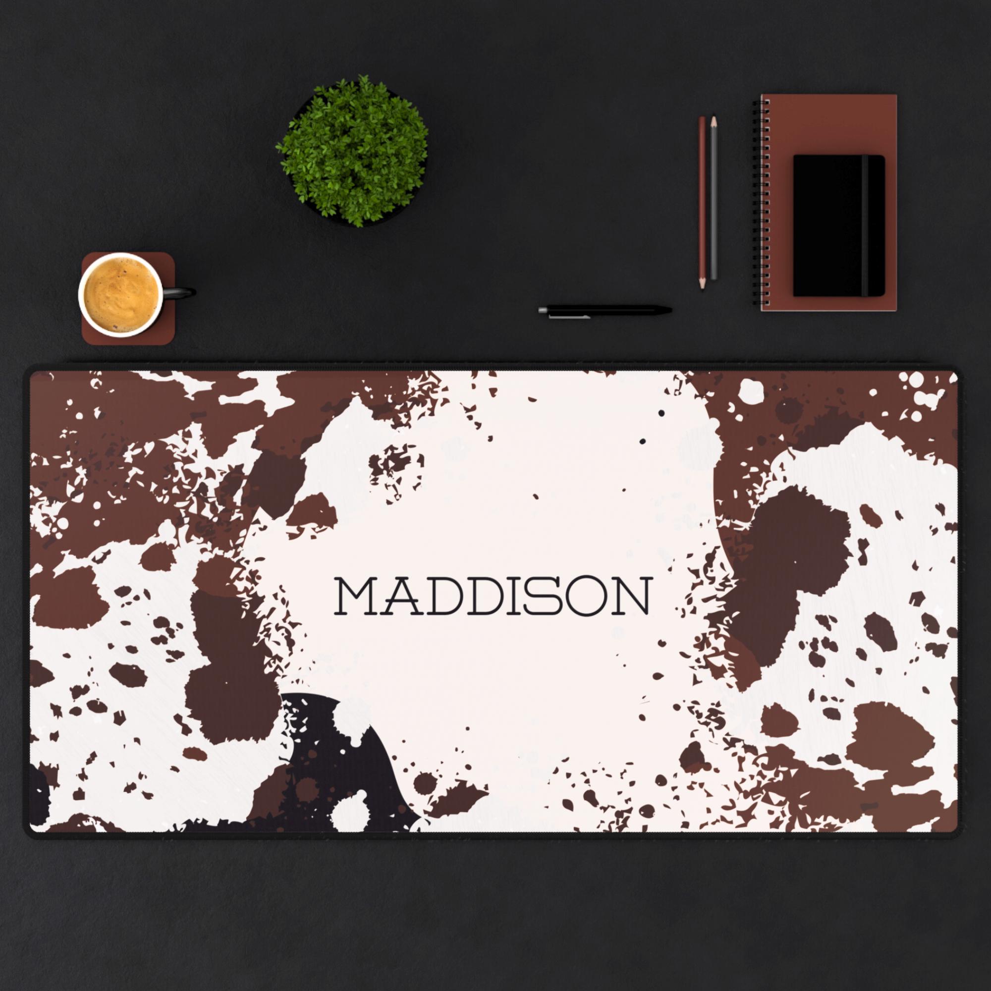 Custom Cow Print Desk Mat: Personalized Animal Desk Pad - Etsy