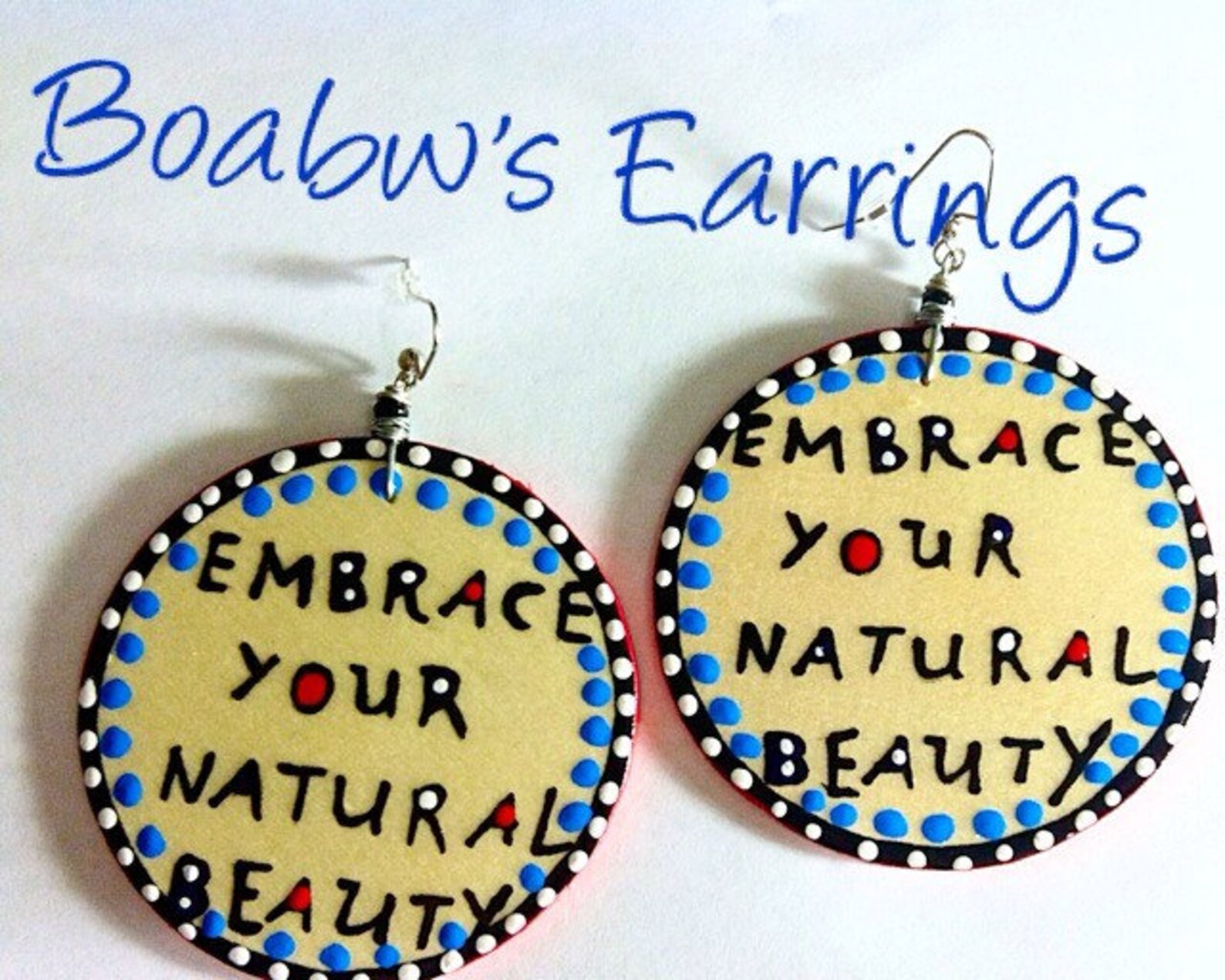 Embrace Your Natural Beauty Earrings Hand Painted Earrings | Etsy