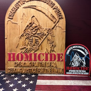 Wooden CMPD Homicide Patch - Etsy
