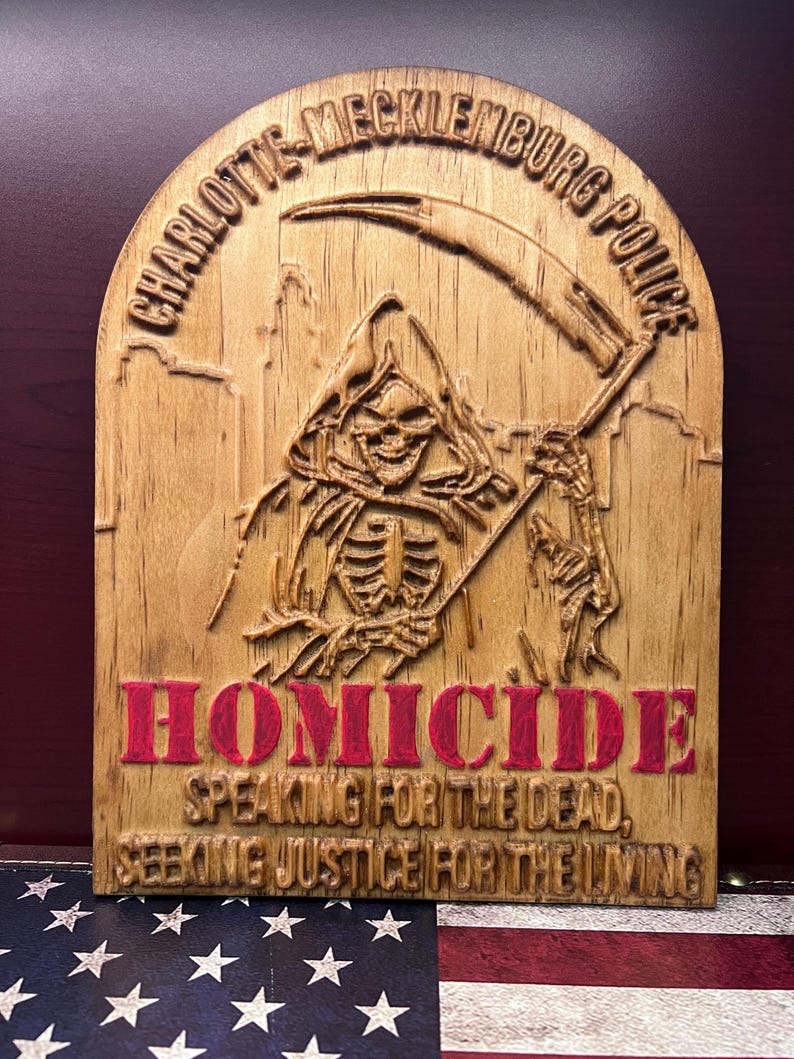 Wooden CMPD Homicide Patch - Etsy