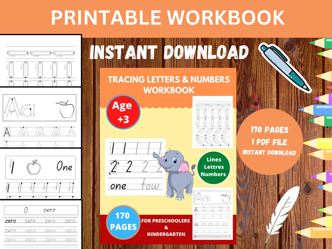 Tracing Letters and Numbers, Learn to Write Letters and Numbers ...