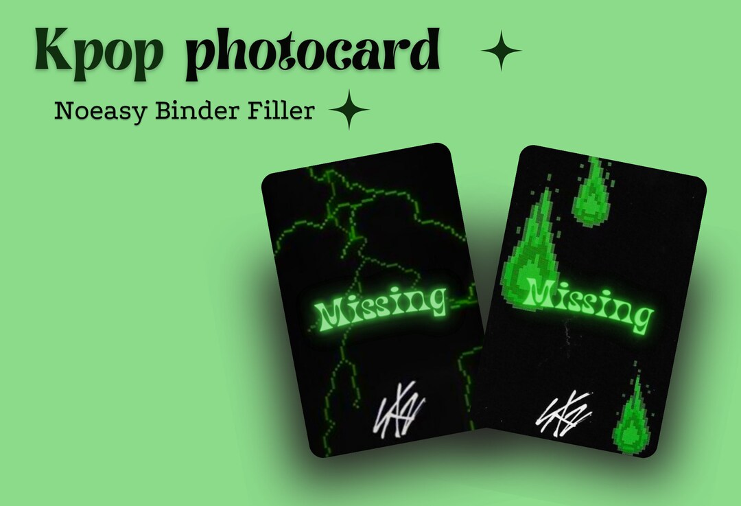 Stray Kids Noeasy Missing Photocard Binder Filler Verde ver. - Etsy México