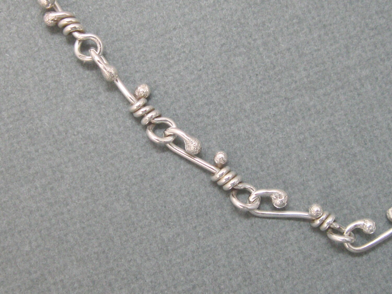 Sterling Silver Ball End Wire Wrapped Handmade Chain Necklace | Etsy