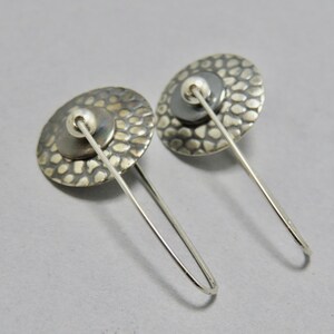 Layered Textured Disc Pinwheel Earrings in Sterling Silver, Moveable ...