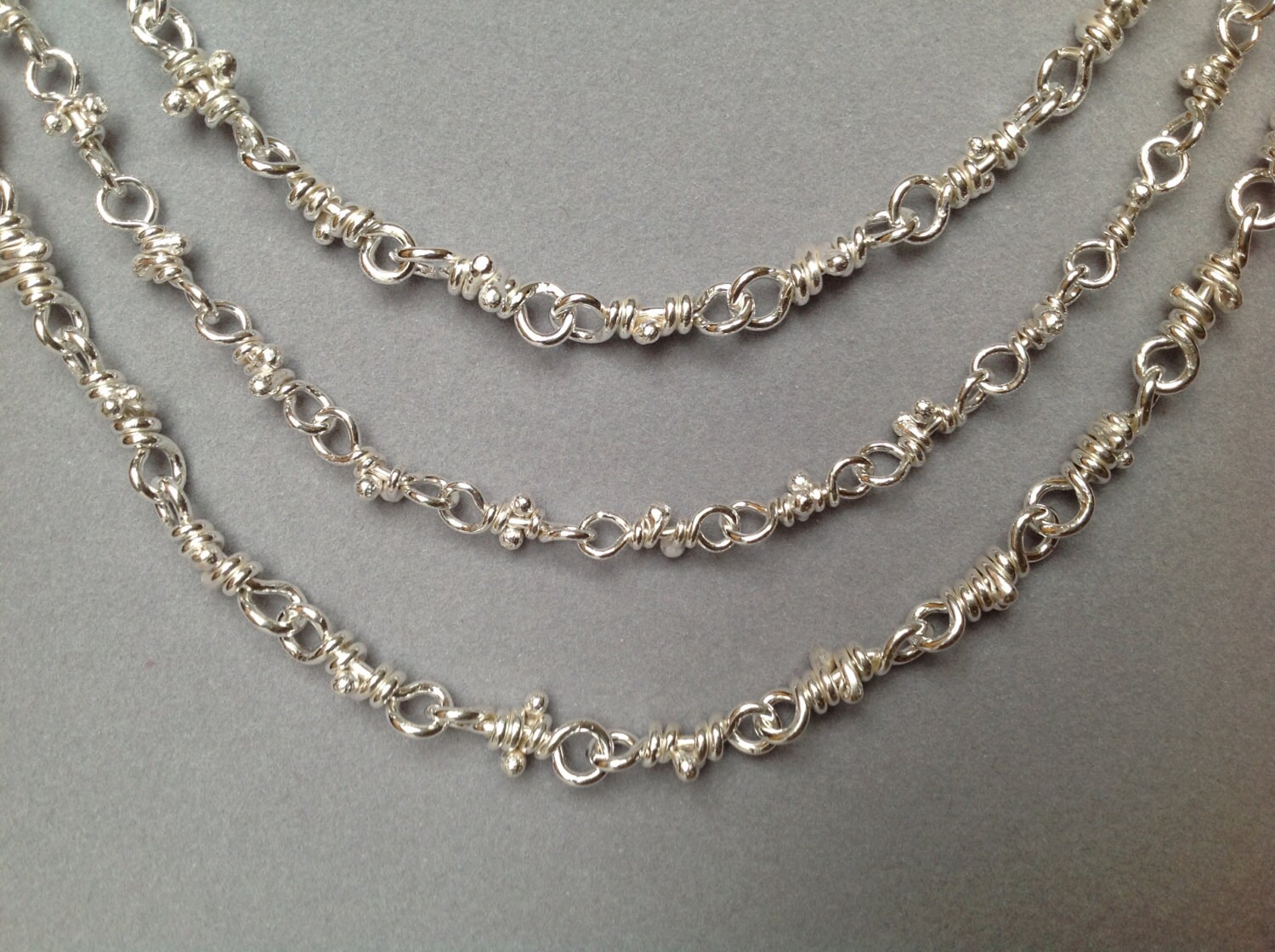 Handmade Sterling Artisan Chain Necklace Sterling Silver | Etsy