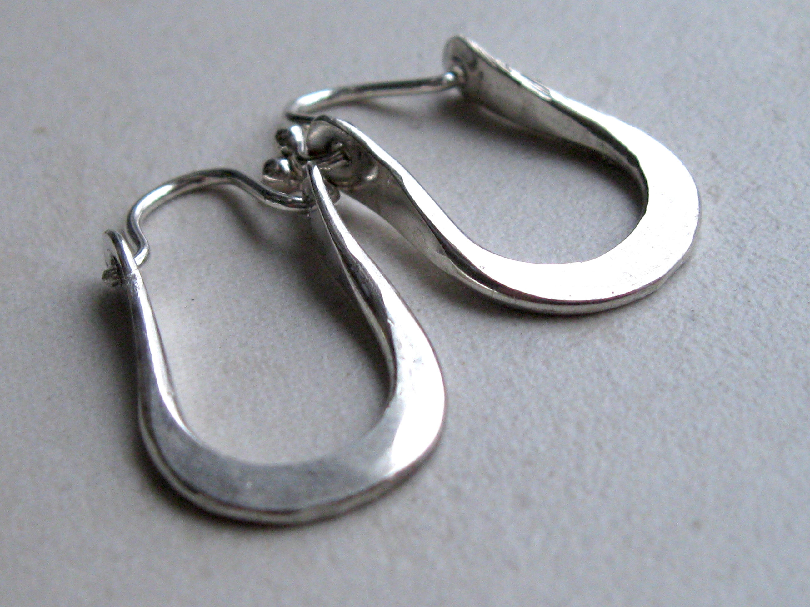 Artisan Hammered Sterling Silver Mini-Hoops Handmade Hoop | Etsy